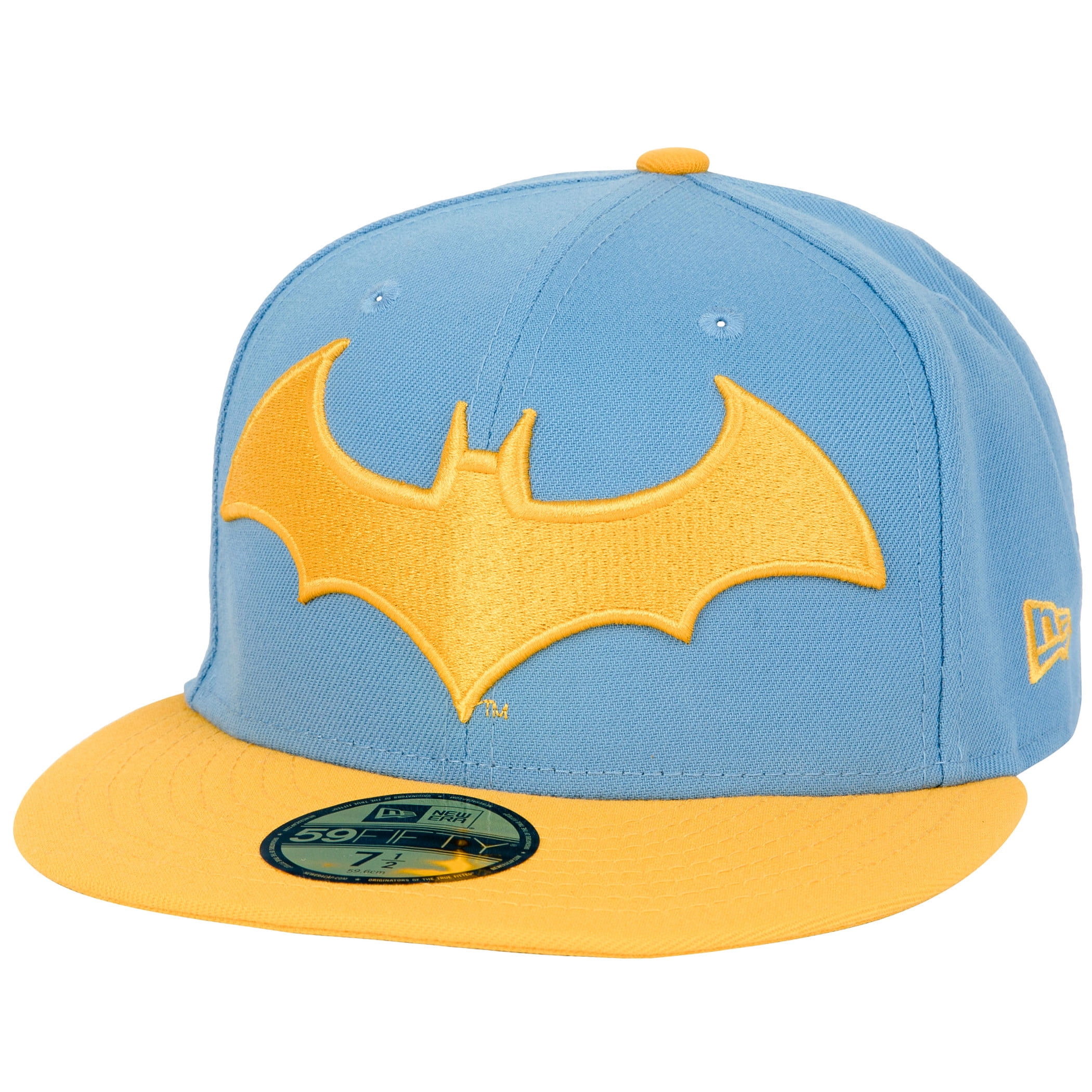Batman Hush Blue and Yellow Colorway New Era 59Fifty Fitted Hat-7 5/8 ...