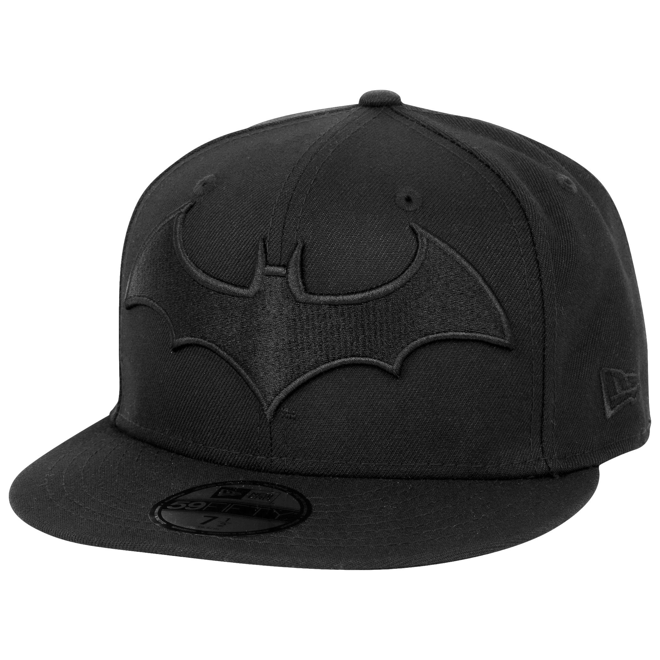 Batman Hush Logo Black on Black Colorway New Era 59Fifty Fitted Hat-7 1 ...