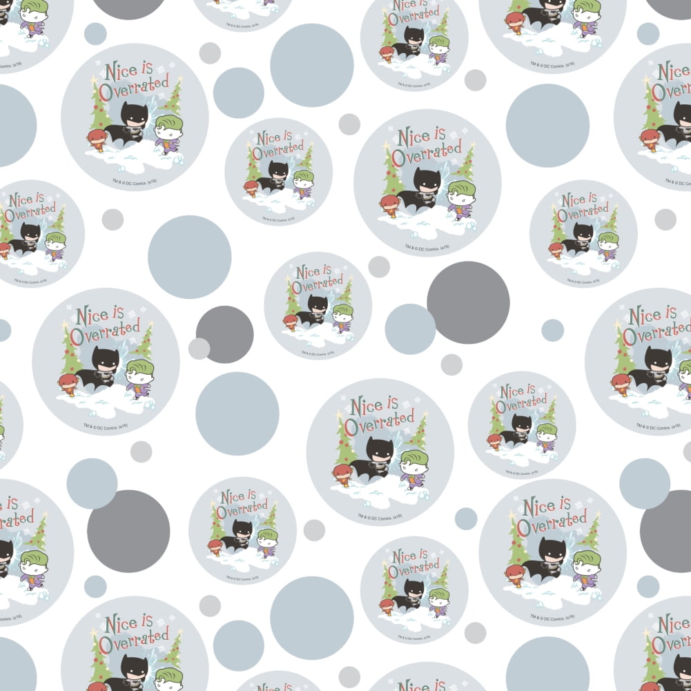 Batman Joker Nice is Overrated Premium Gift Wrap Wrapping Paper Roll ...