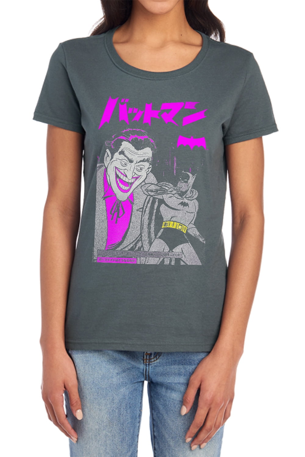 Batman Kanji Cover Women's T Shirt, Charcoal, X-Large - Walmart.com