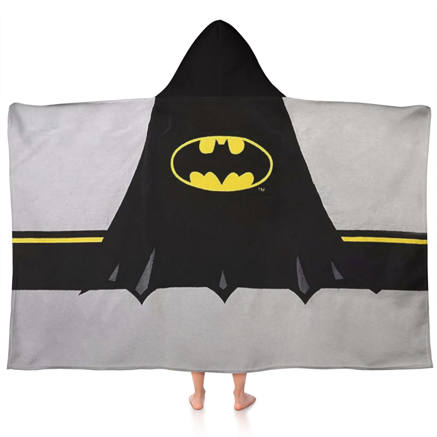 Batman Kids Bath/Pool/Beach Super Soft Cotton Terry Hooded Towel Wrap ...