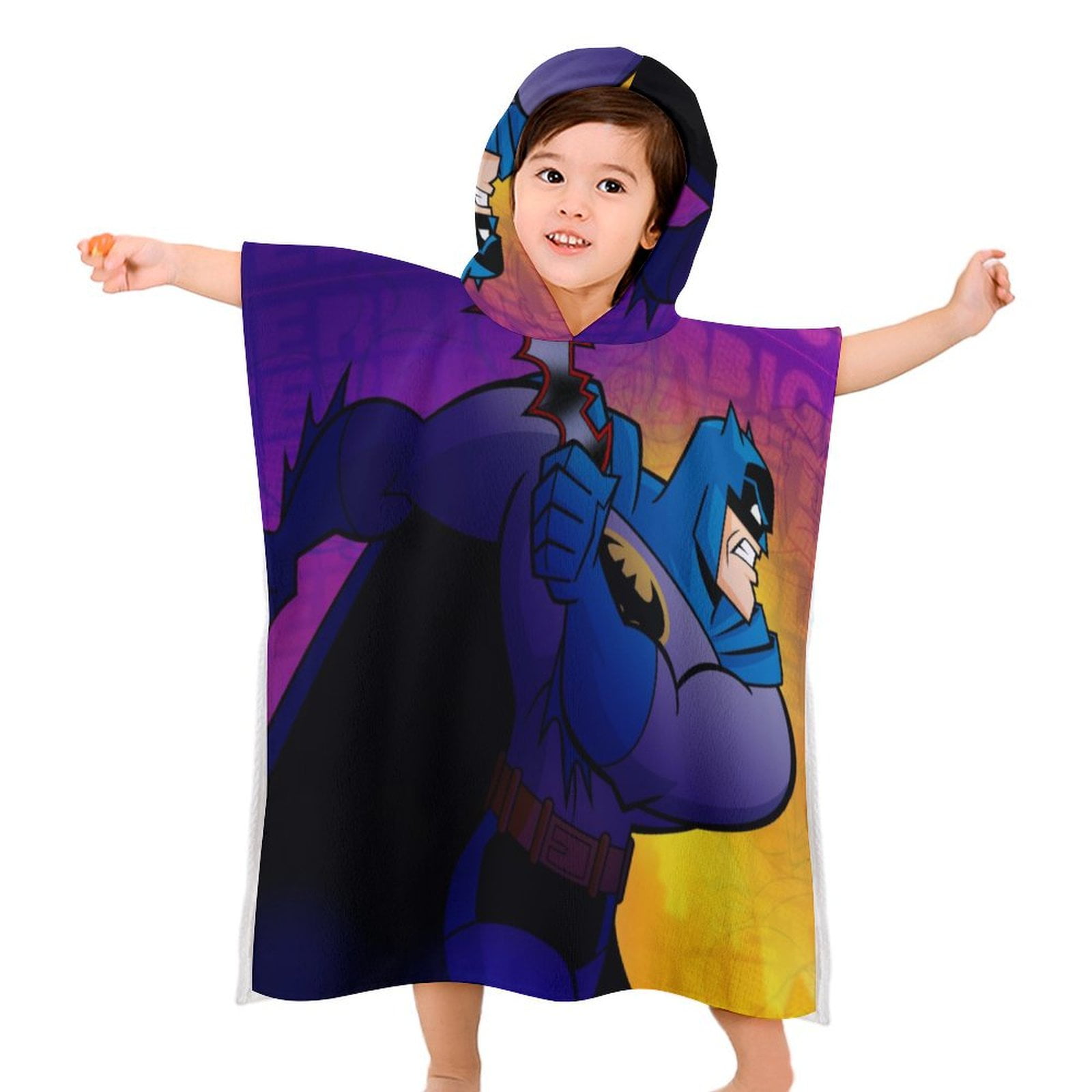 Batman Kids Beach Towels with Hood Soft Quick Dry Absorbent Hooded ...