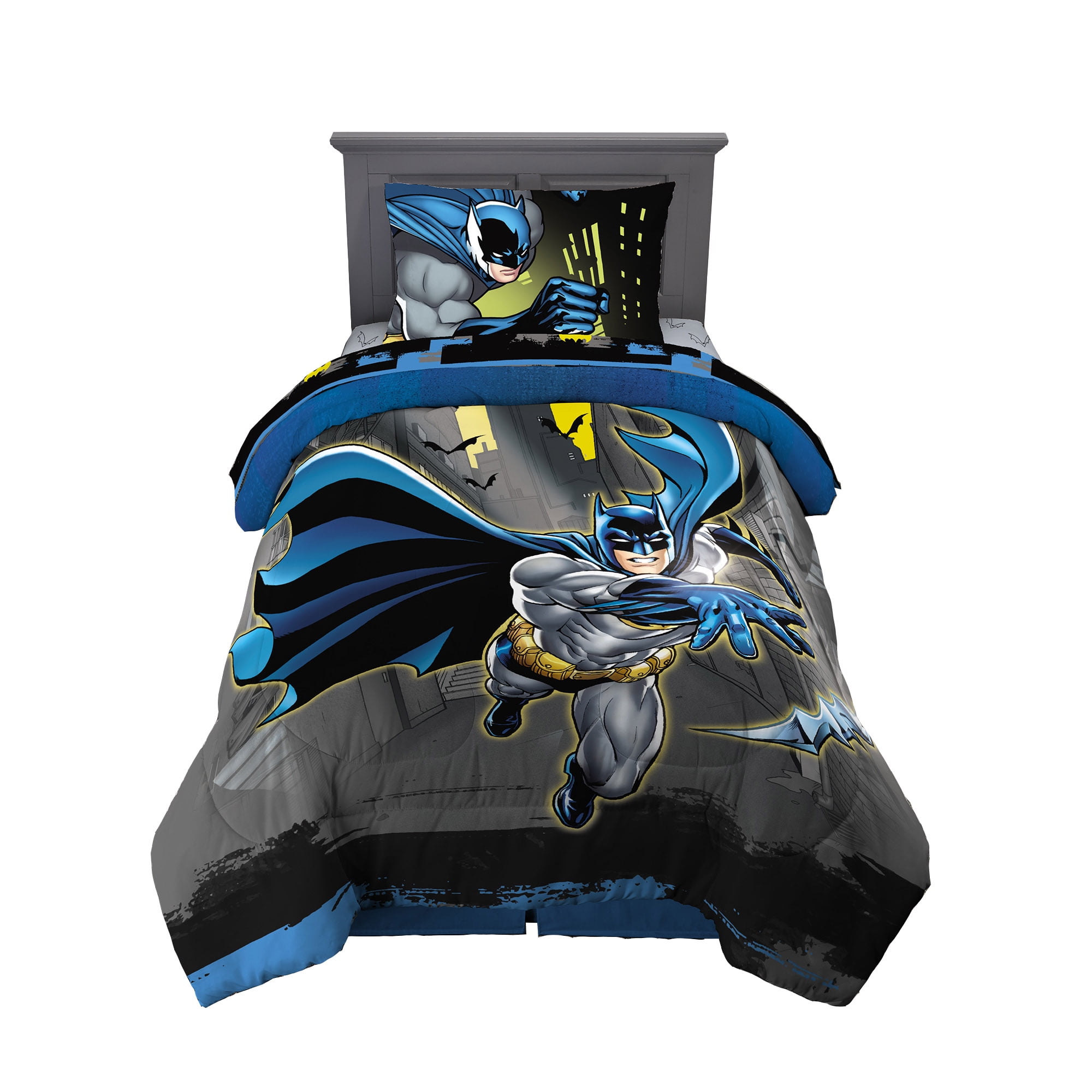 Batman Kids Comforter and Sham, 2-Piece Set, Twin/Full, Reversible ...