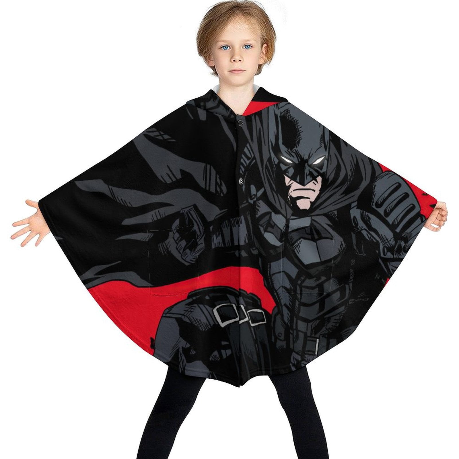 Batman Kids Flannel Wearable Blanket, Warm Shawl Blanket Comfy Poncho ...