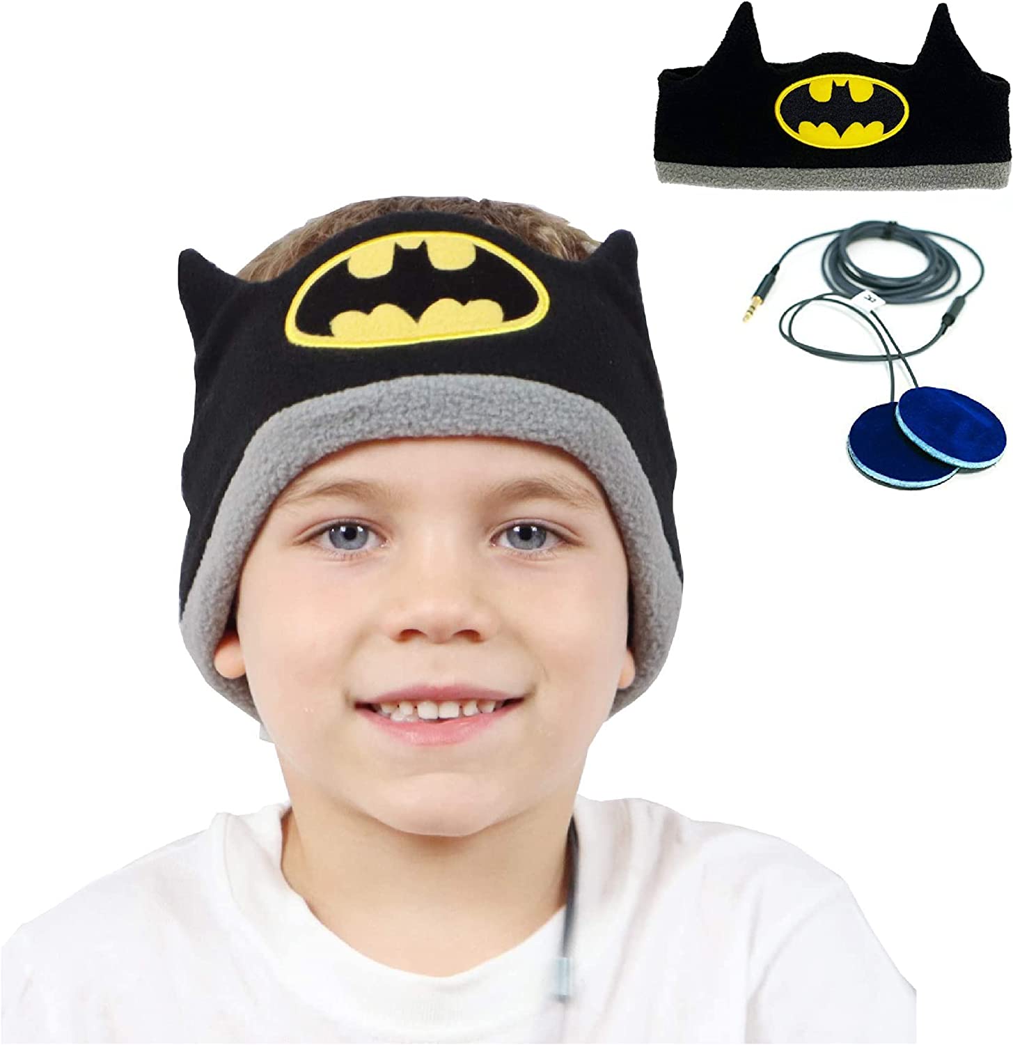 Batman Kids Headphones Volume Limited with Thin Speakers & Super Soft ...