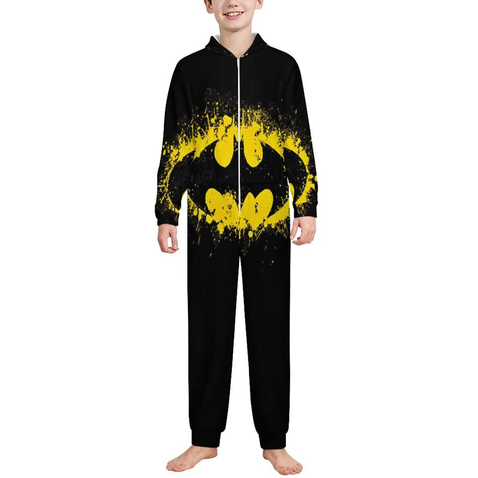 Batman Kids Hooded Jumpsuit Union Suit Onesie One Piece Blanket for ...