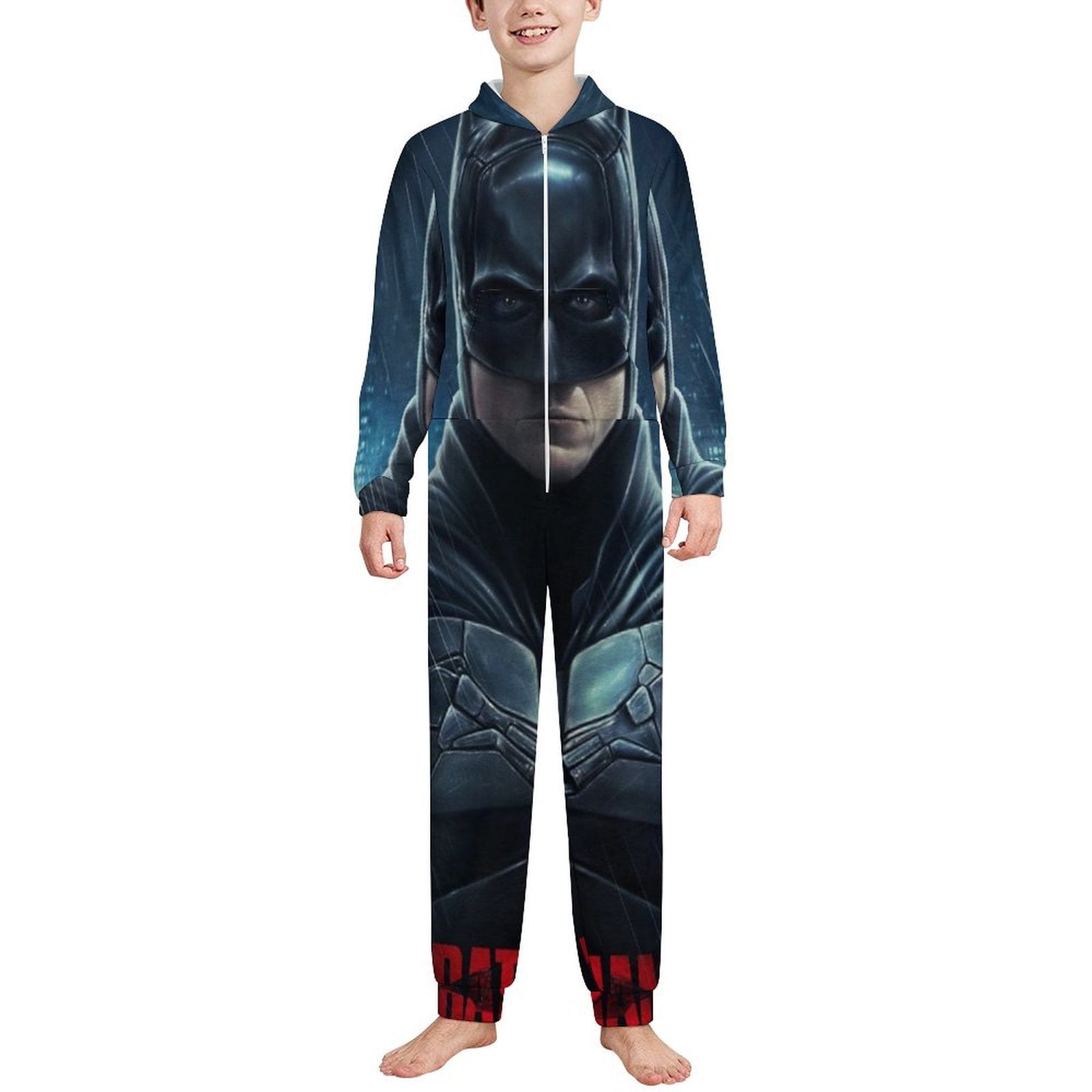 Batman Kids Hooded Jumpsuit Union Suit Onesie One Piece Blanket for ...