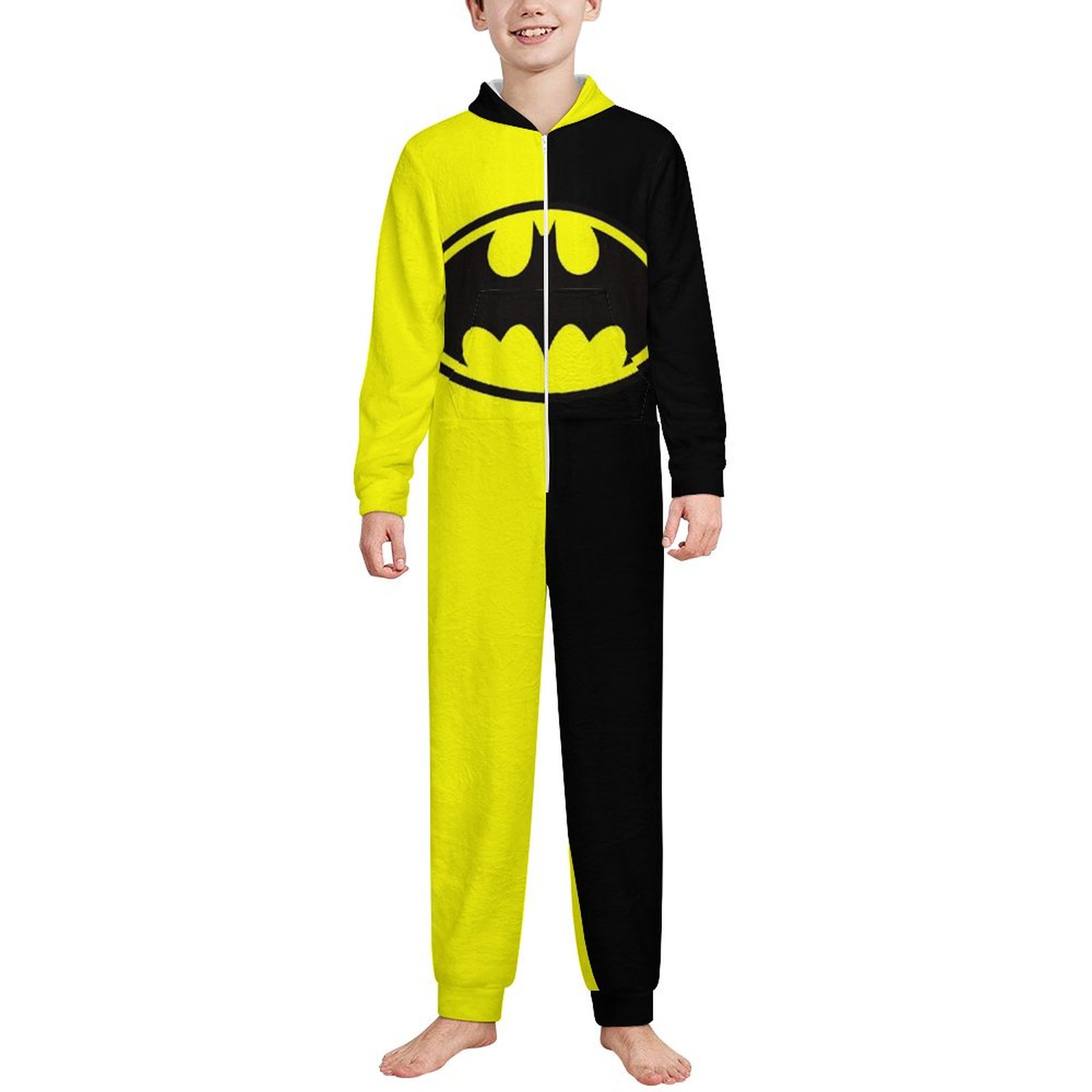 Batman Kids Hooded Union Suit Pajama Onesie Blanket Sleeper for Boys ...
