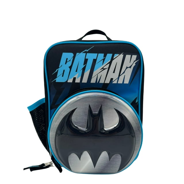 Batman Kids Insulated Reusable Lunch Bag with Mesh Water Bottle Pocket ...