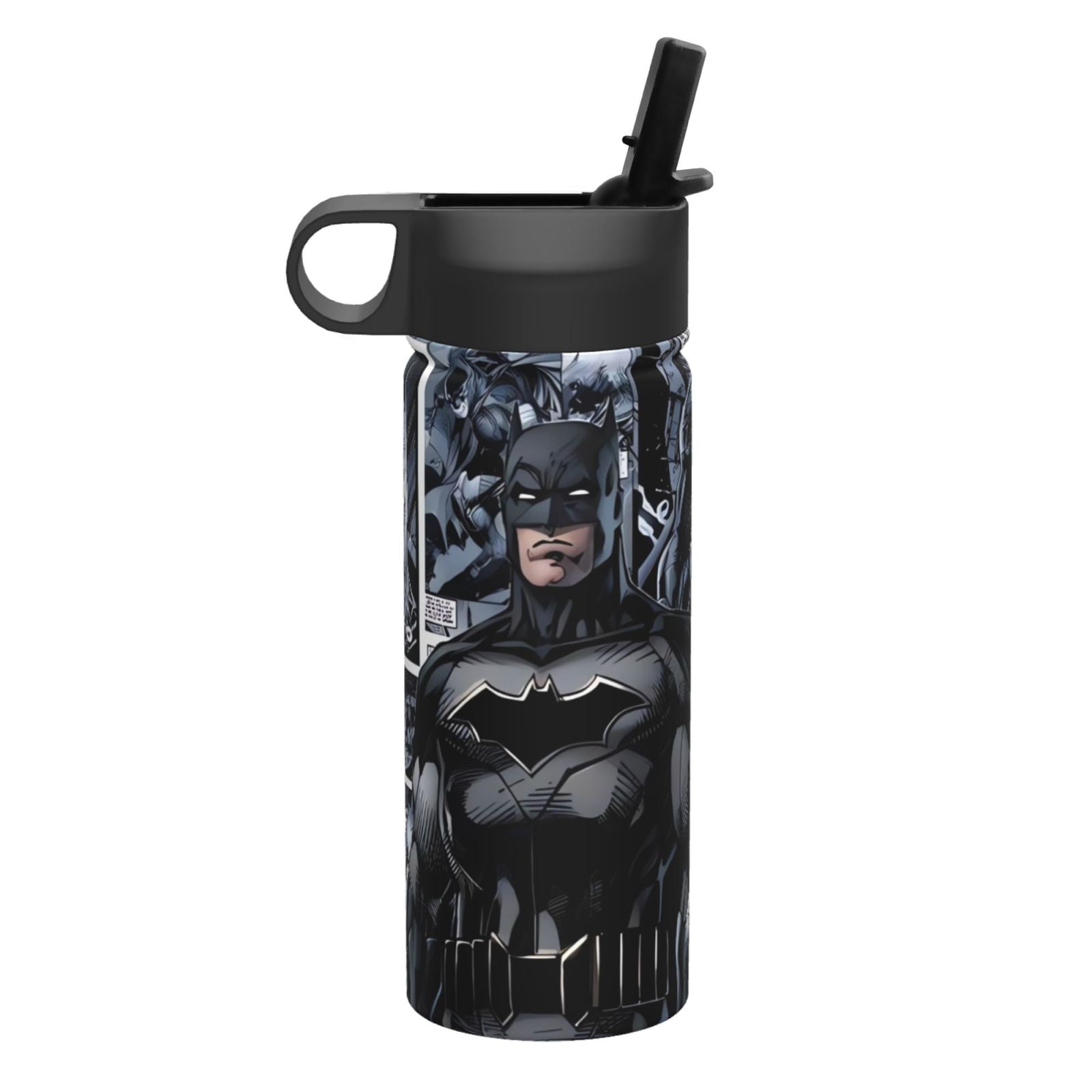 Batman Kids Insulated Water Bottle With Straw - 18 Oz Stainless Steel ...