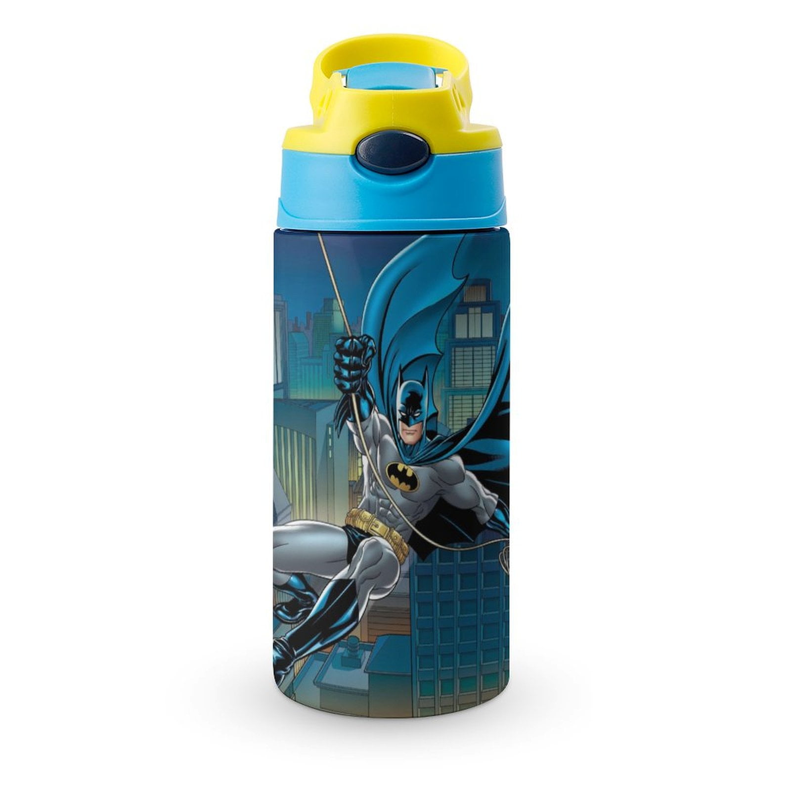 Batman Kids Water Bottle with Silicone Straw And Spill-Proof Lid ...