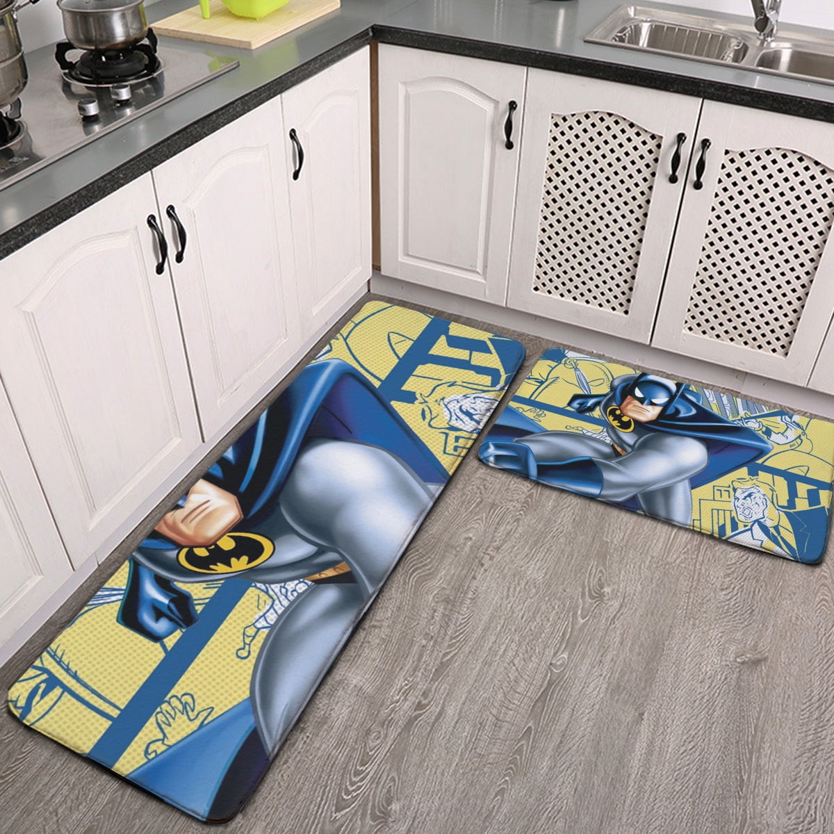 Batman Kitchen mat (2 pieces) Cushioned anti-fatigue non-slip ...