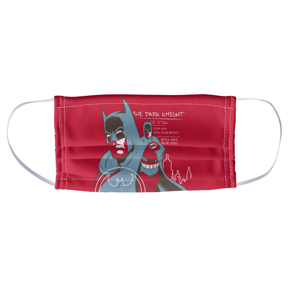 Batman Lean and Muscular 1-Ply Reusable Face Mask Covering, Unisex ...