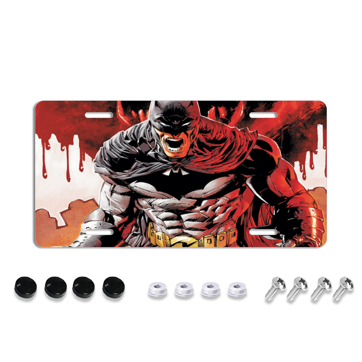 Batman License plate cover, 1 piece snap-on license plate cover, easy ...