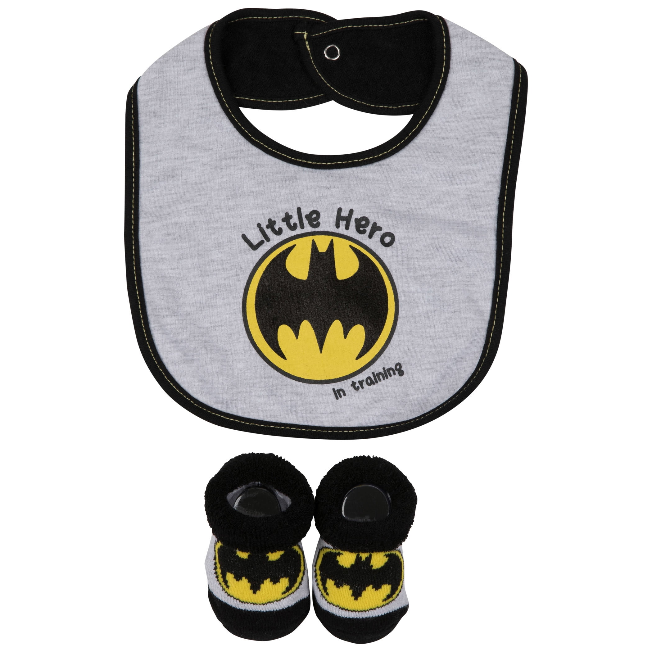 Batman Little Hero 2-Piece Infant Bib and Booties Set - Walmart.com