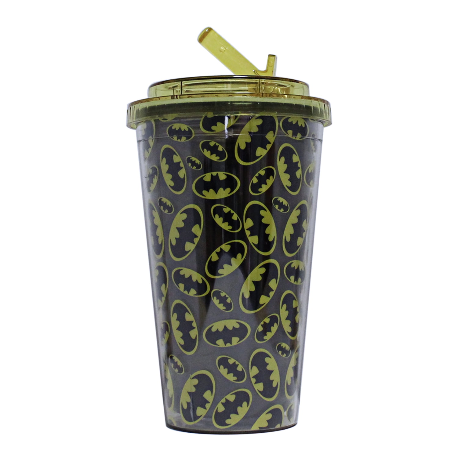 Batman Logo All Over 16oz Flip Straw Cold Cup - Walmart.com