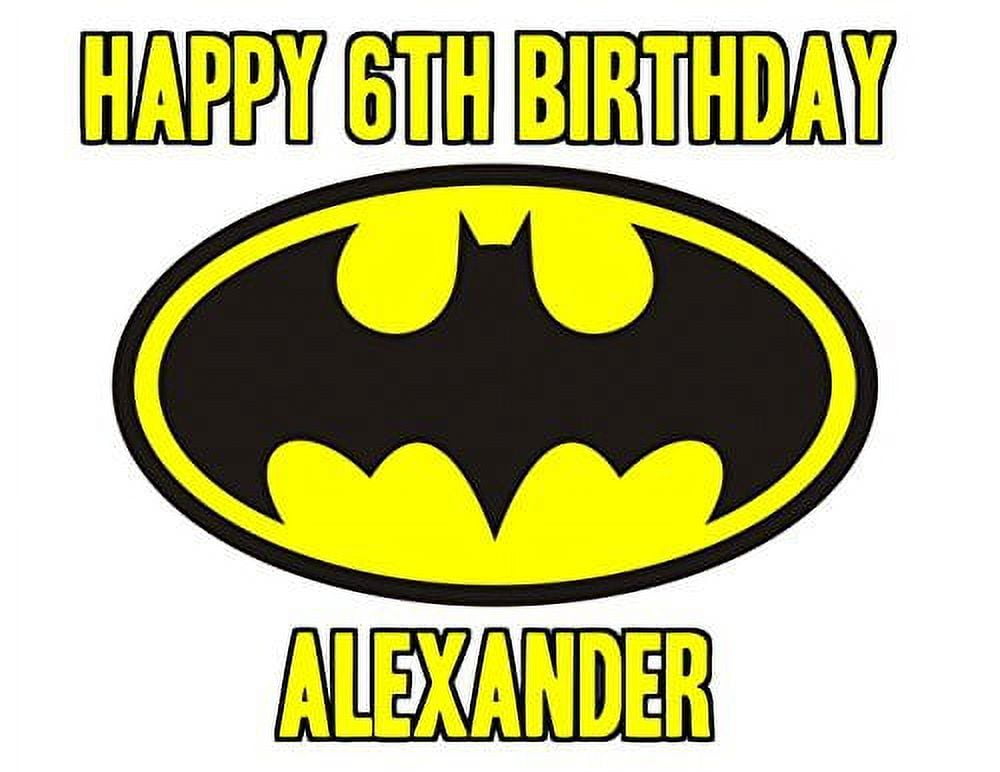 Batman Logo Birthday Cake Topper by A Birthday Place (1 Count ...