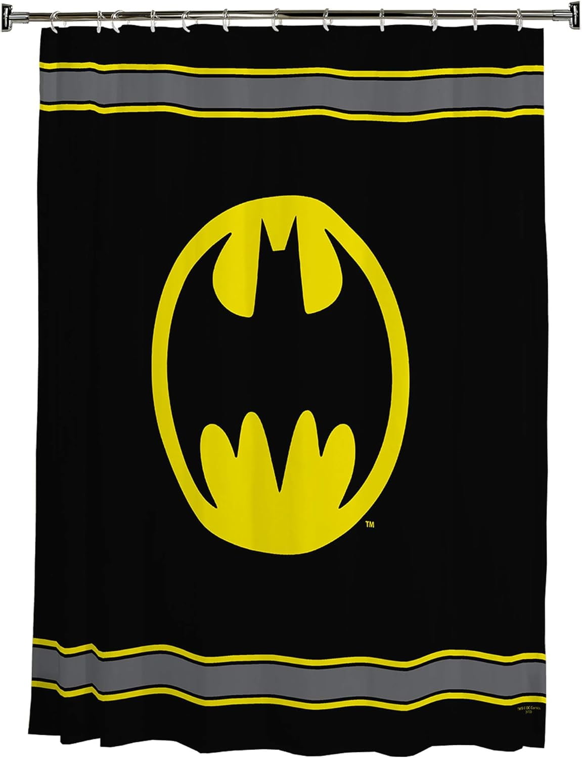 Batman Logo Microfiber Shower Curtain, 70-Inch by 72-Inch - Walmart.com