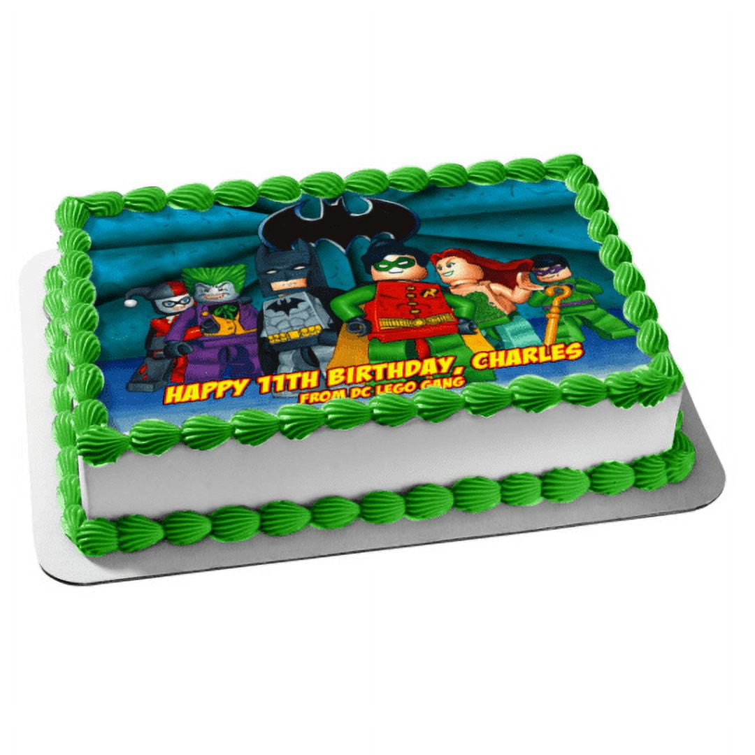 A Birthday Place Batman Edible Cake Topper, Joker, Robin, Harley Quinn ...