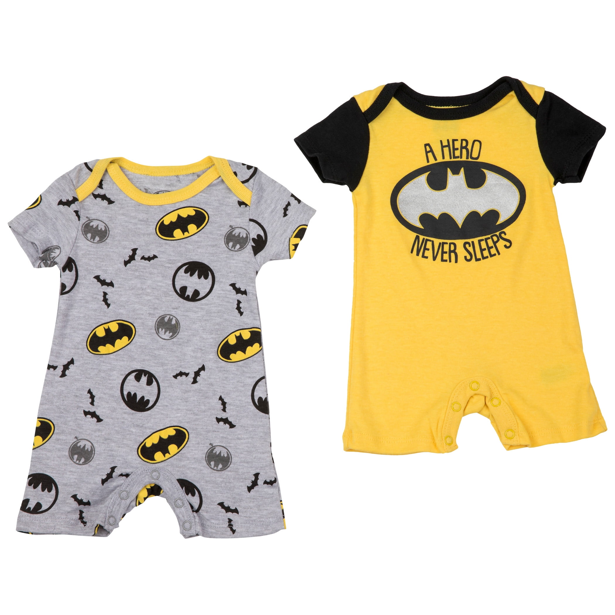 Batman Logos 2-Pack Infant Bodysuit Set-0-3 Months - Walmart.com