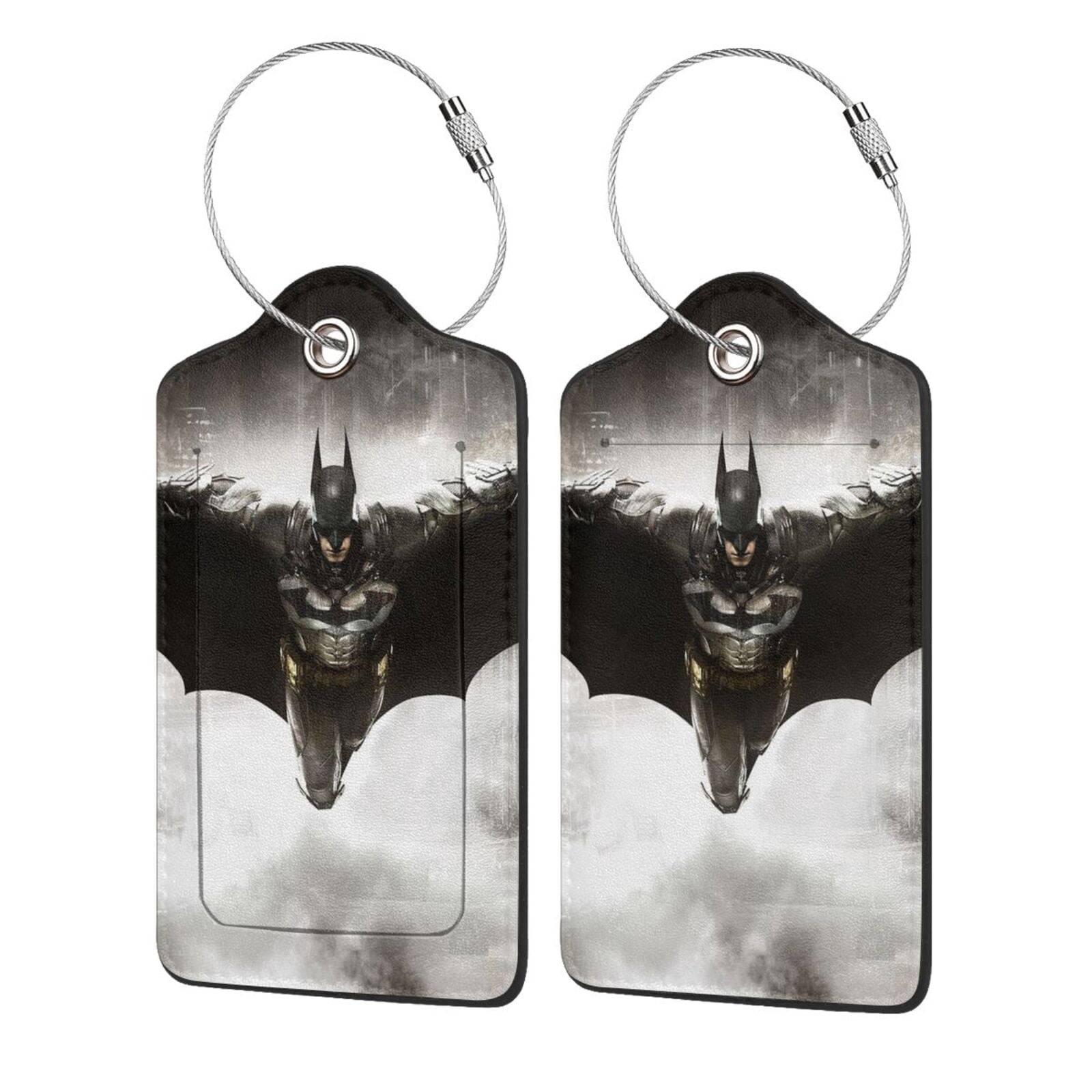 Batman Luggage Tags With Stainless Steel Ring For Suitcases, Pu Leather ...