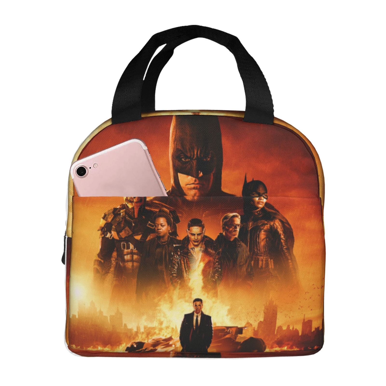 Batman Lunch Bag, Insulated Lunch Box Large Capacity Reusable Insulated ...