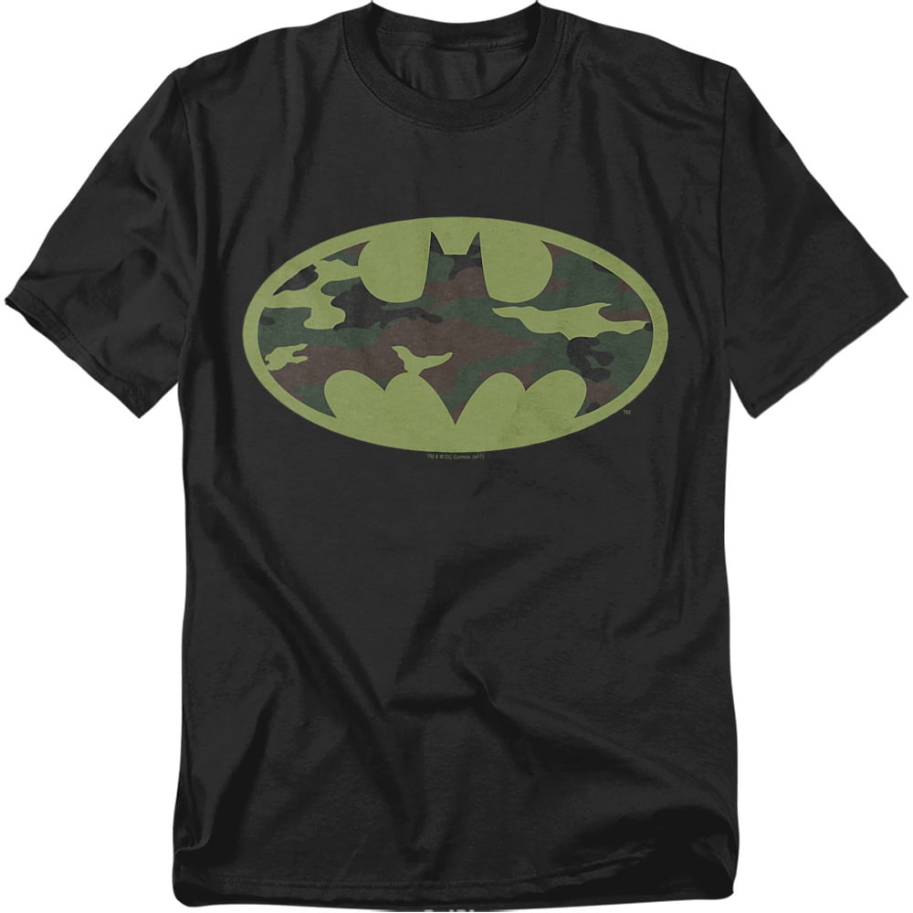 Batman Men's Camo Logo T-shirt Black - Walmart.com
