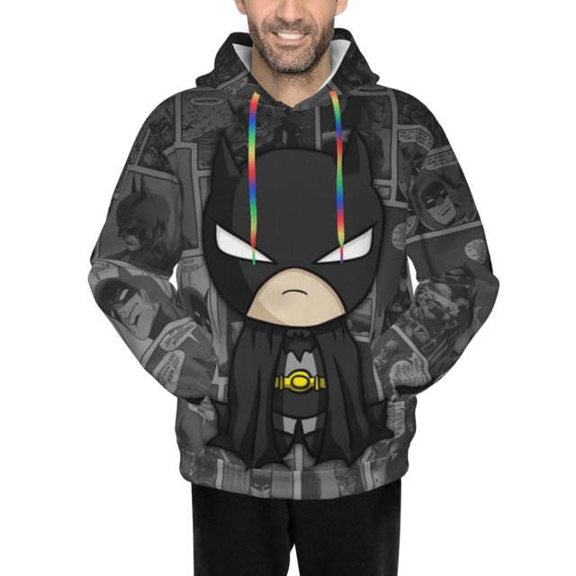 Batman Men's Hoodie Novelty Pattern Adult Hooded Sweatshirts Casual Unisex Pullover for Women ...