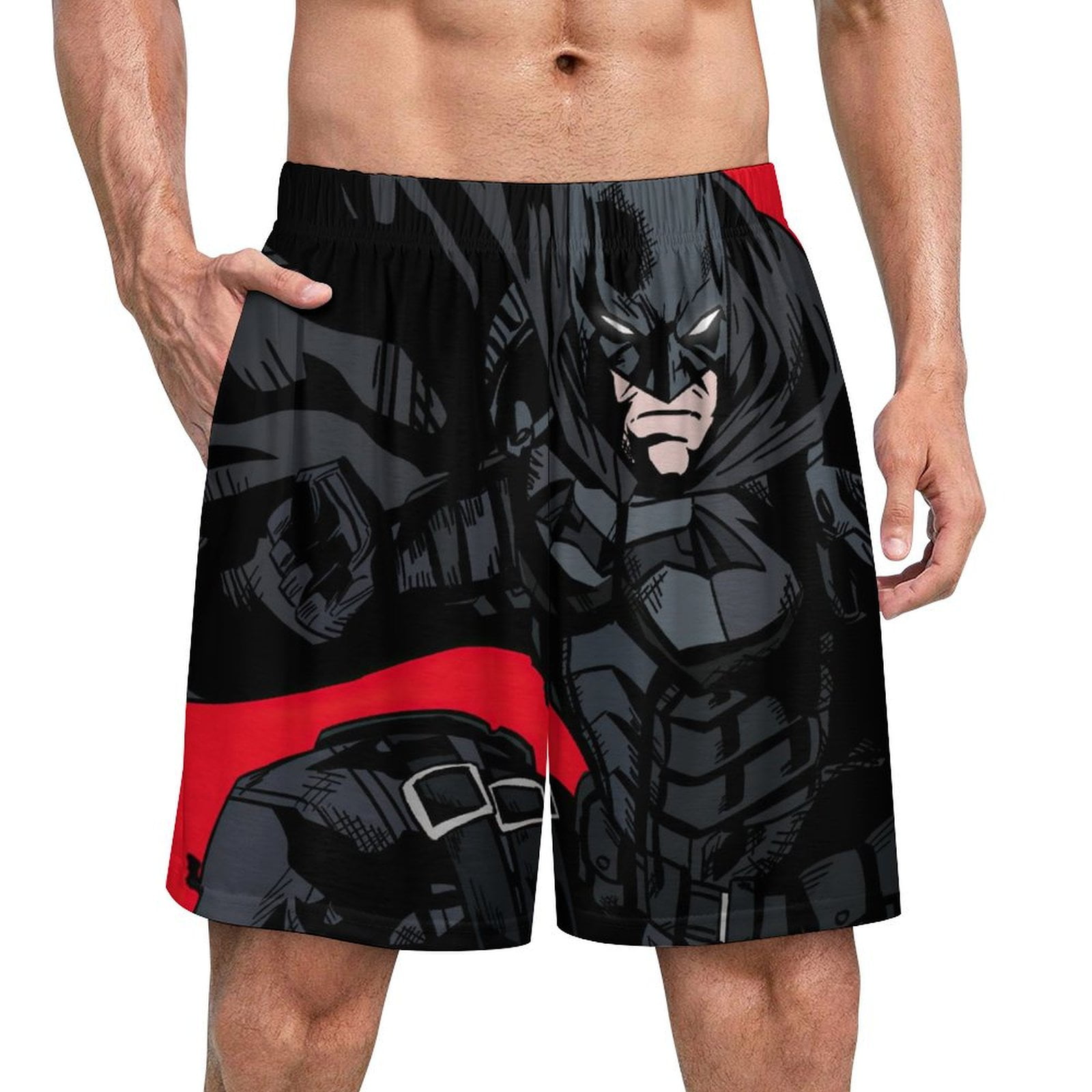 Batman Men's Pajama Shorts Soft Sleepwear Bottoms Elastic Waistband ...
