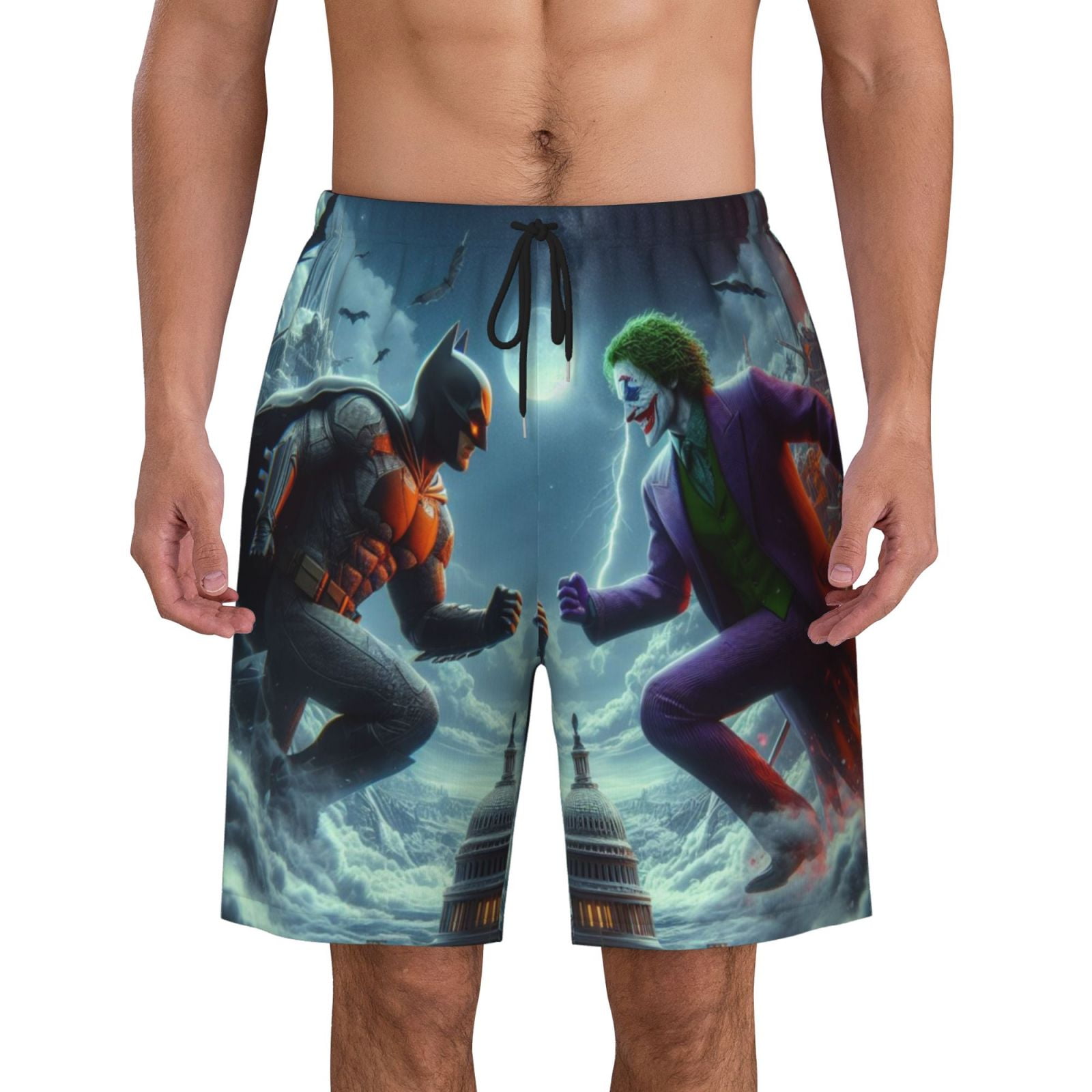 Batman Men's Swim Trunks Quick Dry Board Shorts Bathing Suit Swimsuits ...