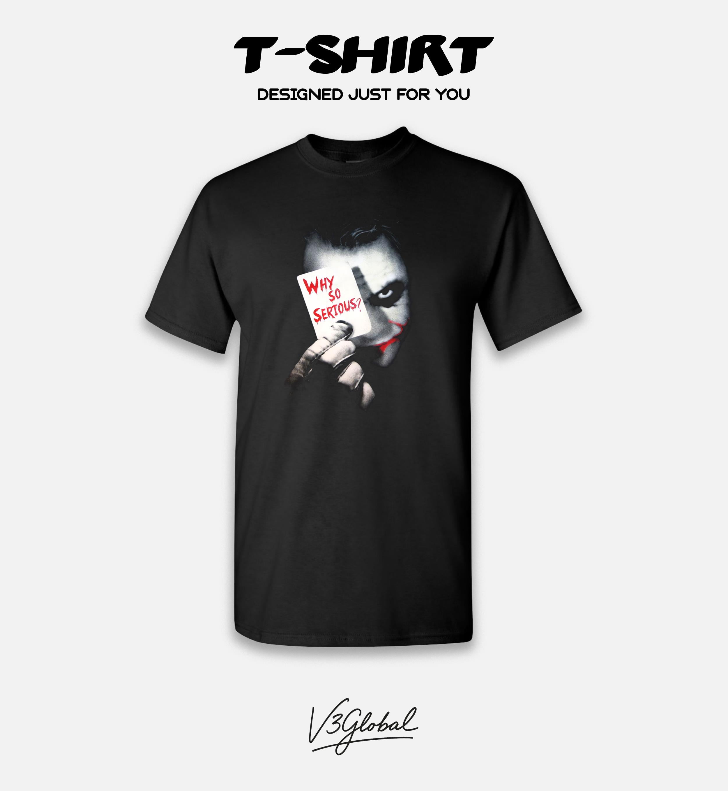 Batman Men's The Joker Why So Serious Famous Villain Quote DC Comics T ...