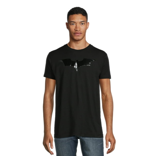 Batman Men's and Big Men's Graphic Tee Shirt Tonal Batman Logo, Sizes S ...