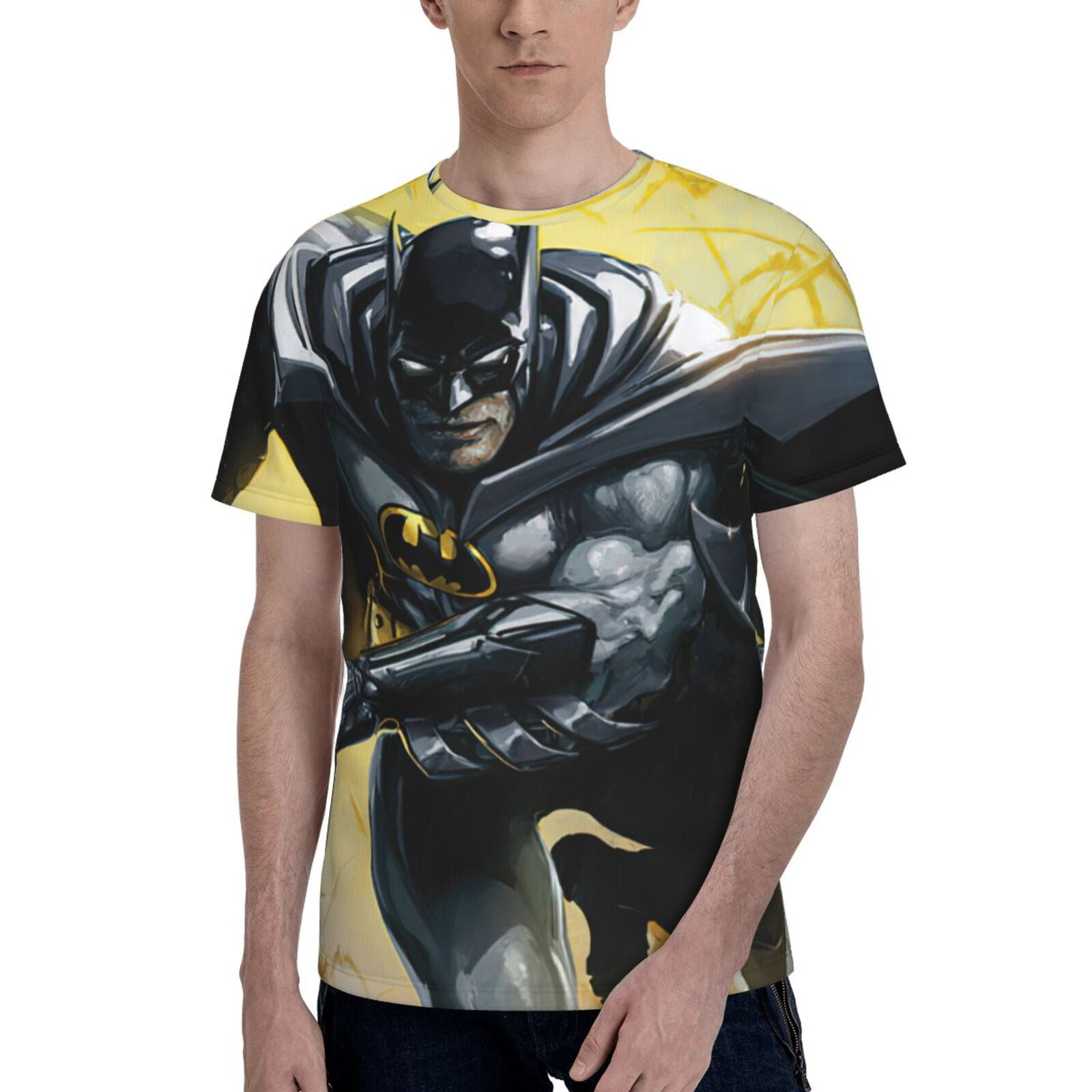 Batman Mens 3d Graphic Print Shirts Casual Short Sleeve Tee Shirts - Walmart.com
