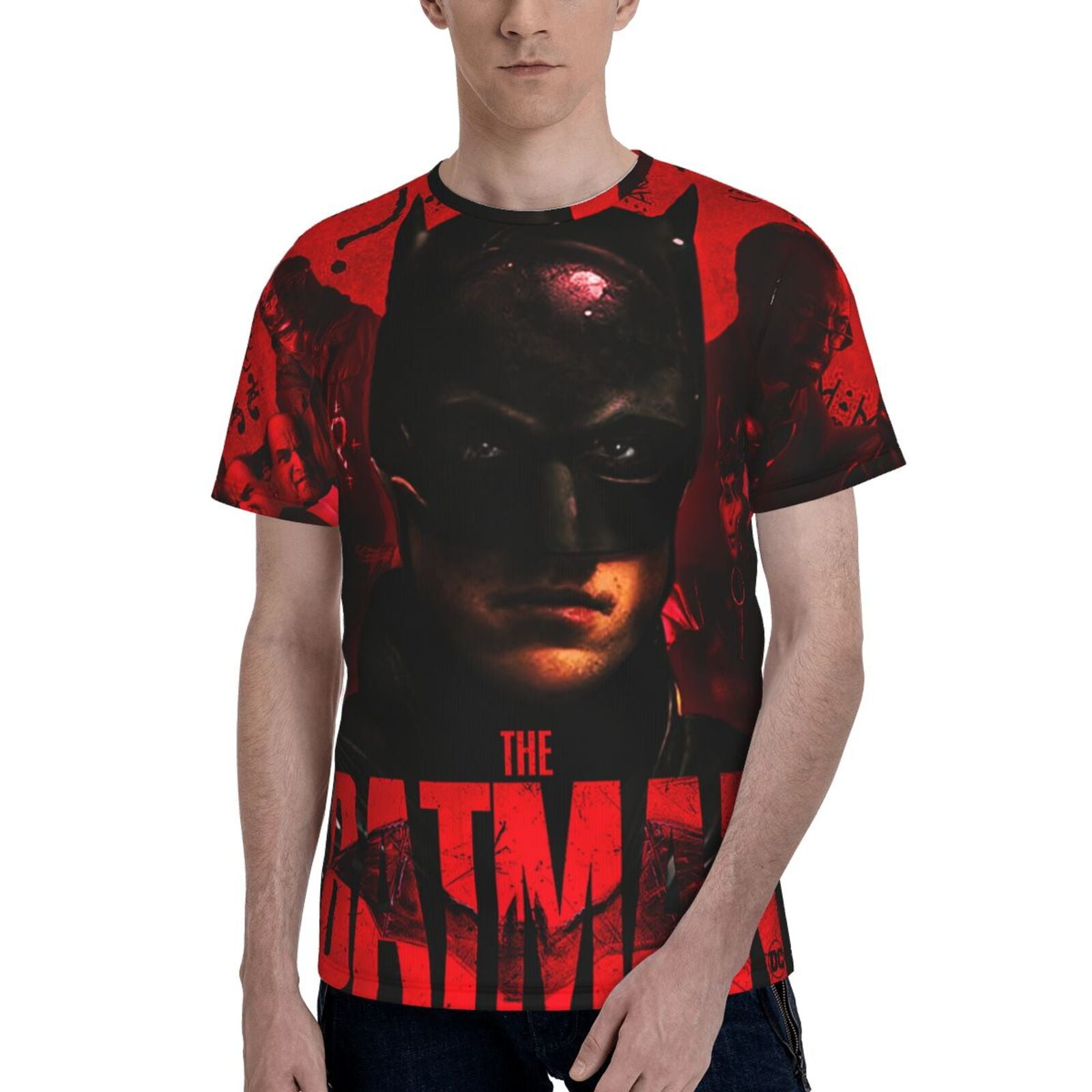 Batman Mens 3d Graphic Print Shirts Casual Short Sleeve Tee Shirts - Walmart.com