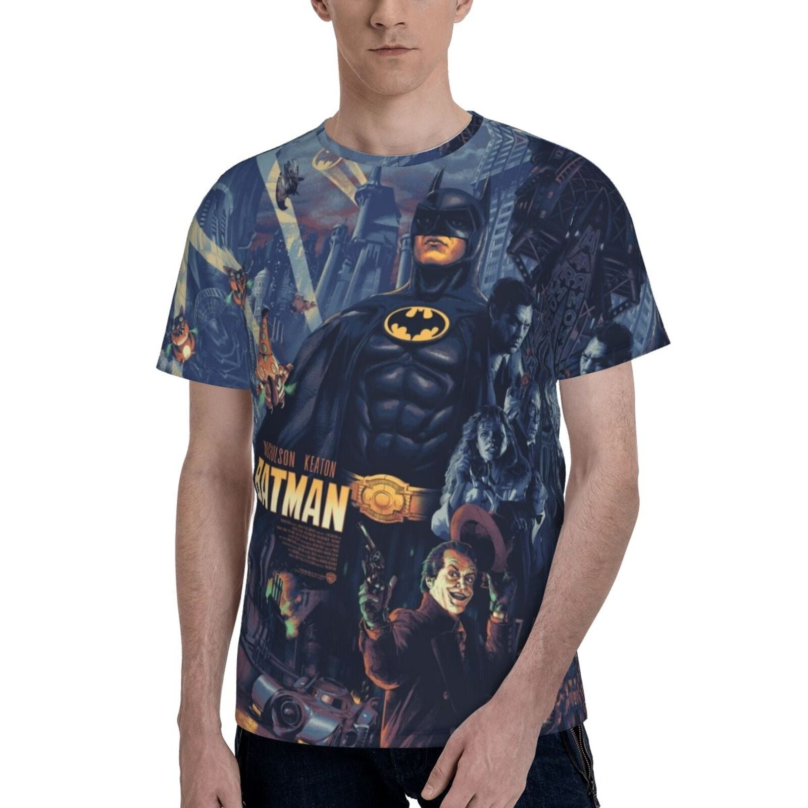 Batman Mens 3d Graphic Print Shirts Casual Short Sleeve Tee Shirts - Walmart.com