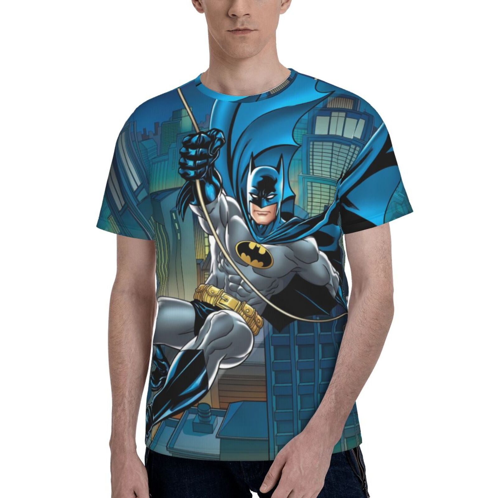 Batman Mens 3d Graphic Print Shirts Casual Short Sleeve Tee Shirts ...