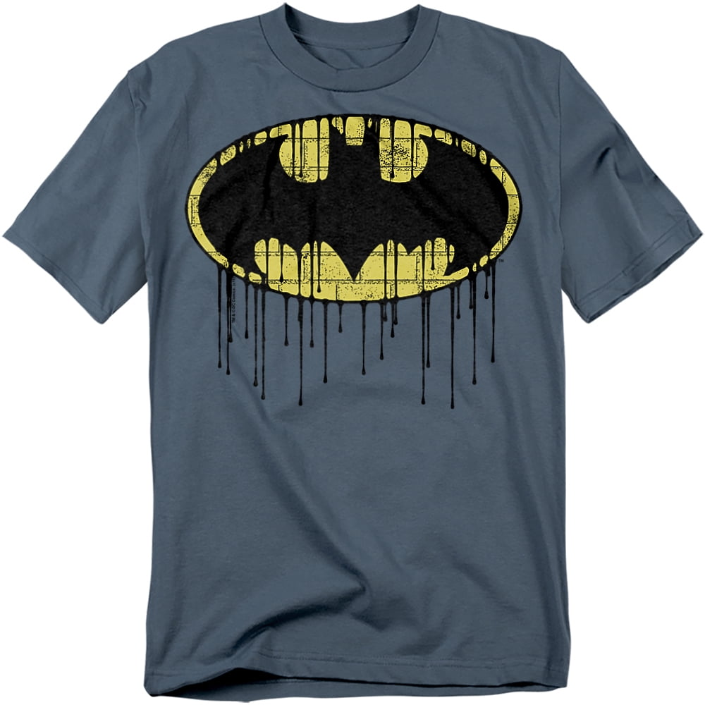 Batman T-Shirt Dripping Brick Wall Shield Unisex Graphic Tee For Men ...