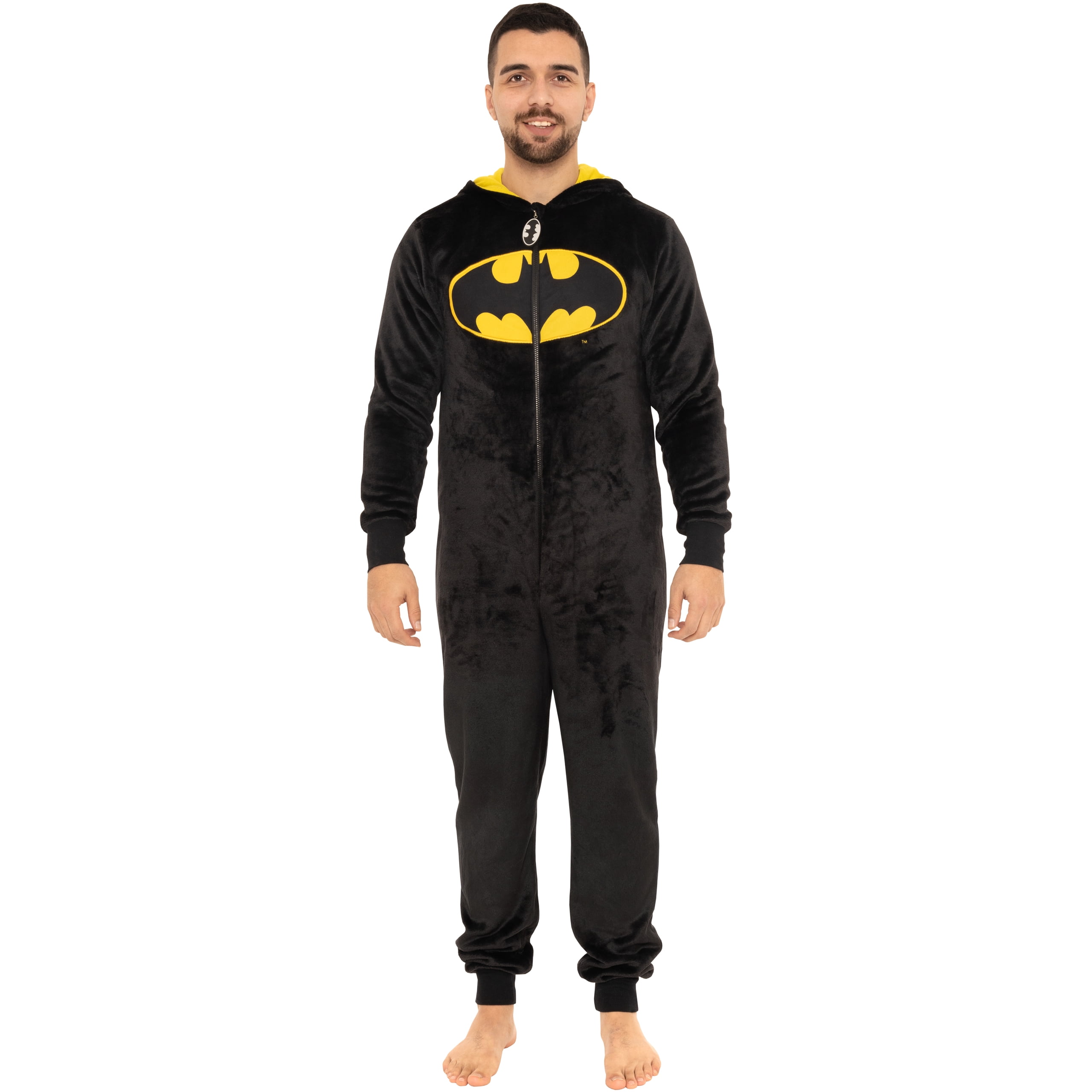 Batman Superhero Onesie Costume Pajama Suit for Adults, Sizes S-XXL ...