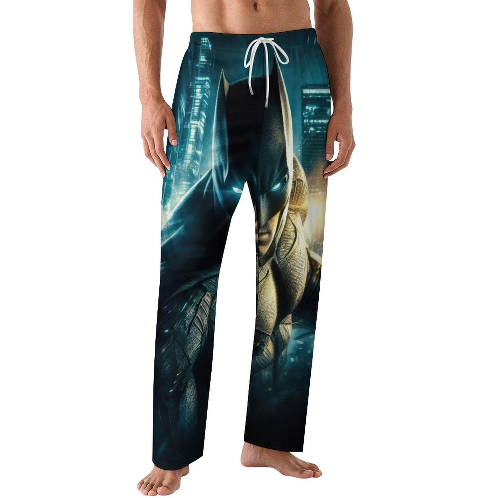 Batman Mens PJ Pajama Pants Bottoms Lounge Pants Sleepwear PJs with ...