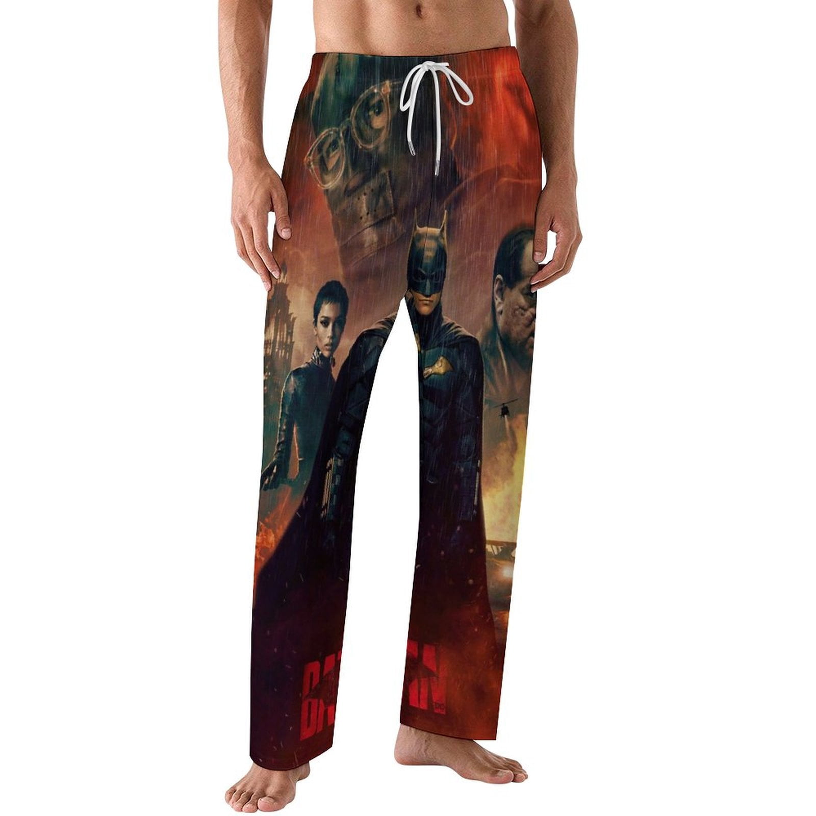 Batman Mens PJ Pajama Pants Bottoms Lounge Pants Sleepwear PJs with ...