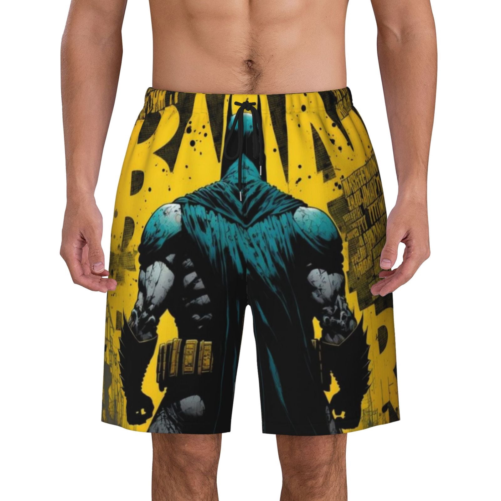 Batman Mens Swim Trunks Quick Dry Board Shorts With Mesh Lining, Beach ...