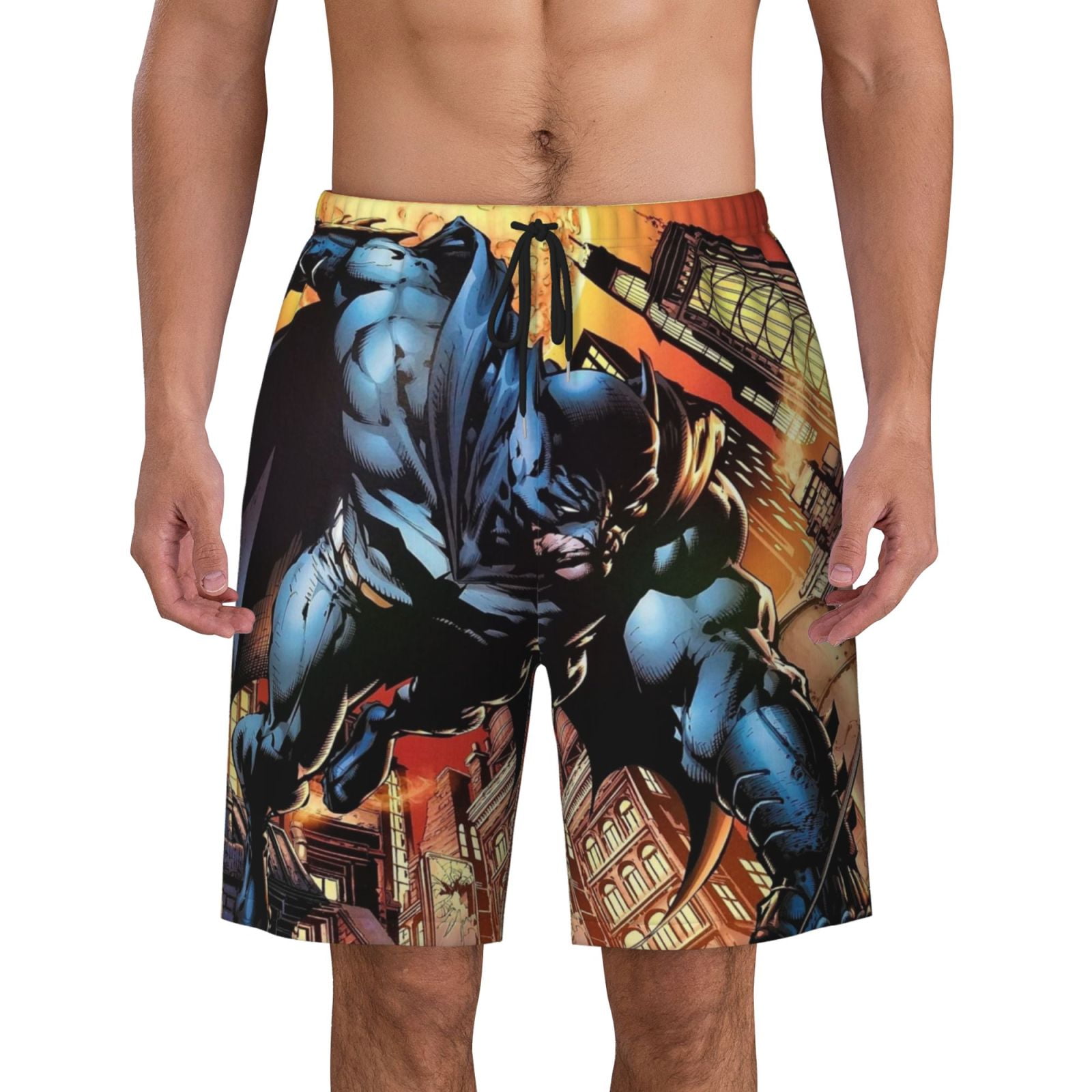Batman Mens Swim Trunks Quick Dry Board Shorts With Mesh Lining, Beach ...