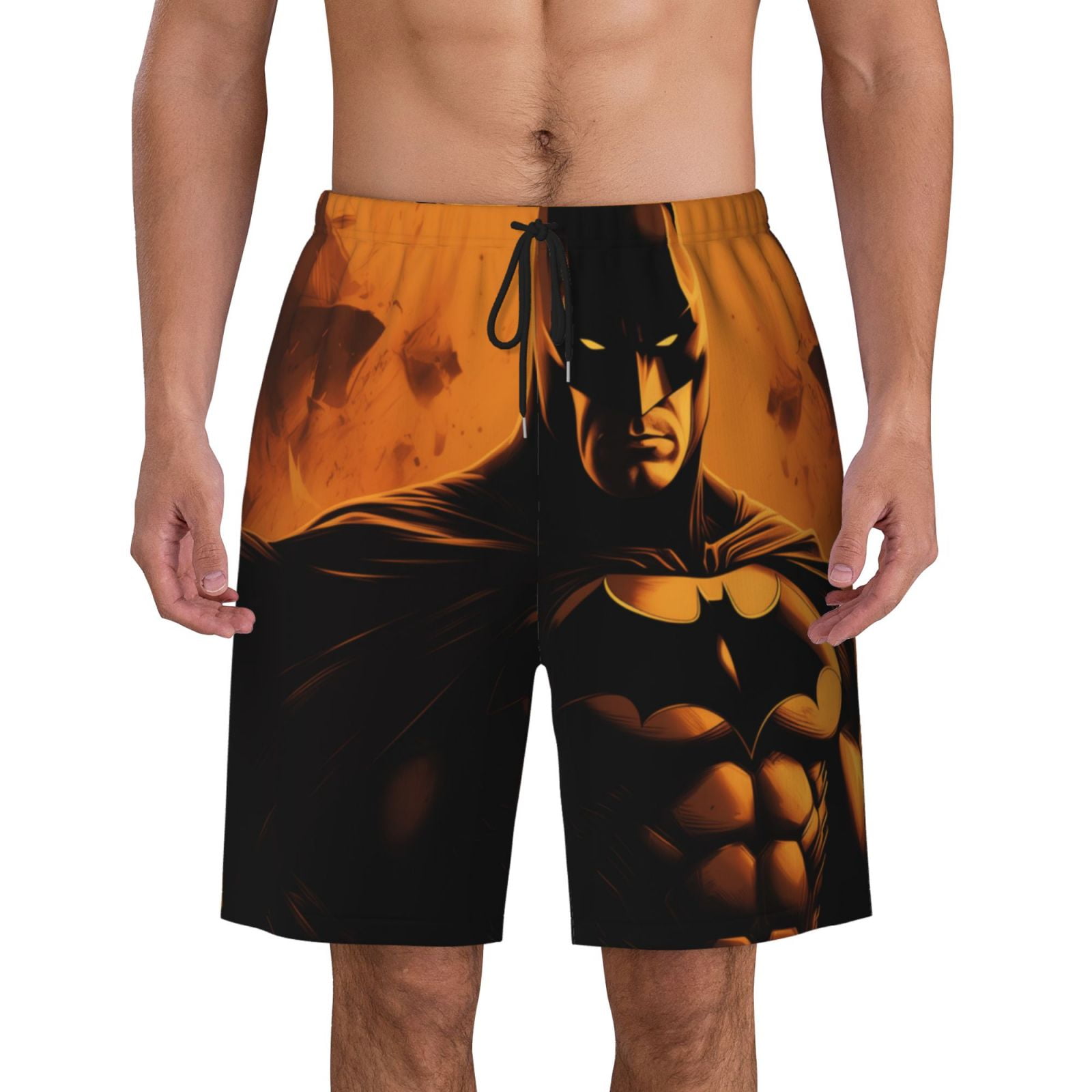 Batman Mens Swim Trunks Quick Dry Board Shorts With Mesh Lining, Beach ...