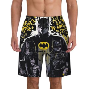 DC Comics Batman Men's Swim Shorts Black, S-XXL Trunks, Bathing, Pool ...