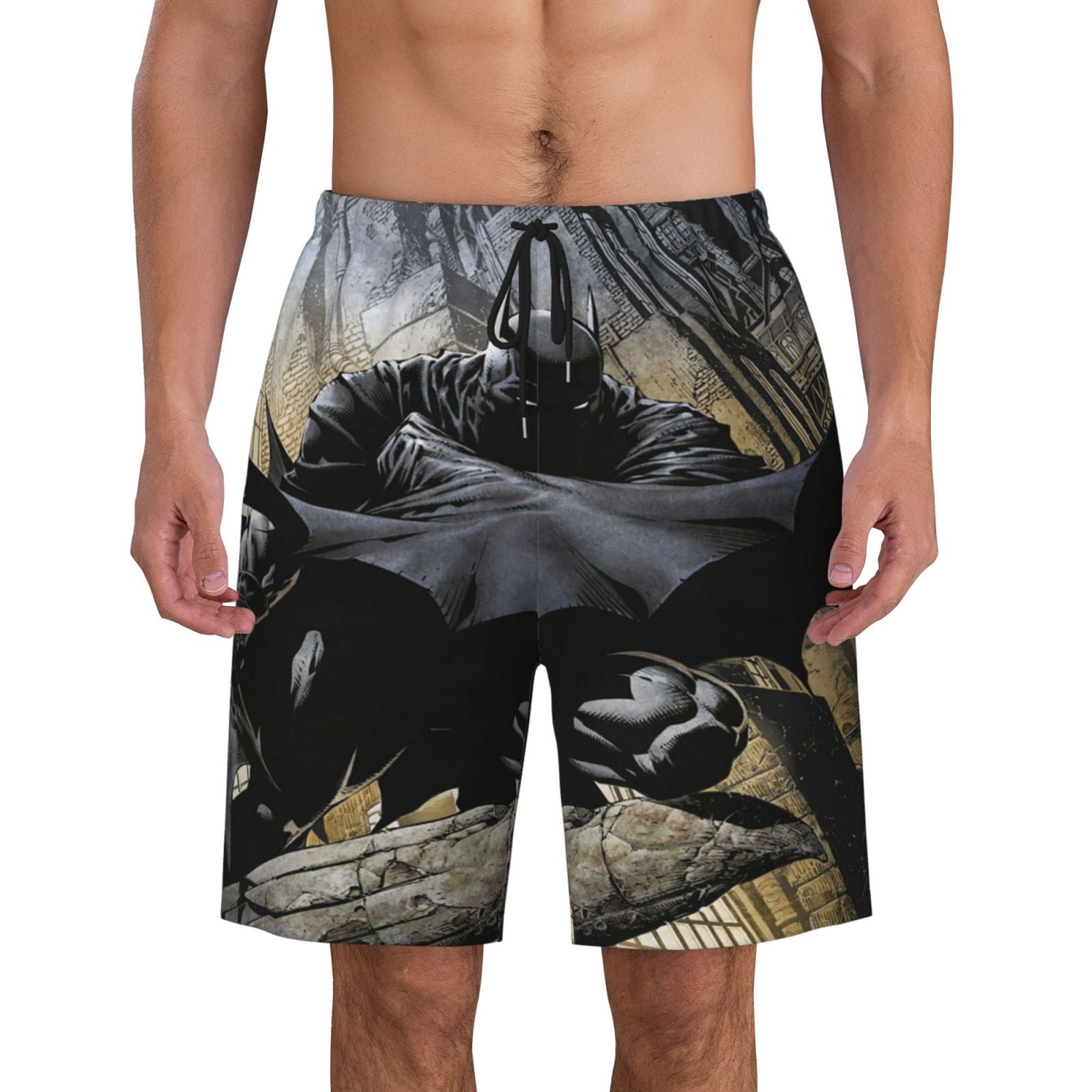 Batman Mens Swim Trunks Quick Dry Board Shorts With Mesh Lining, Beach ...
