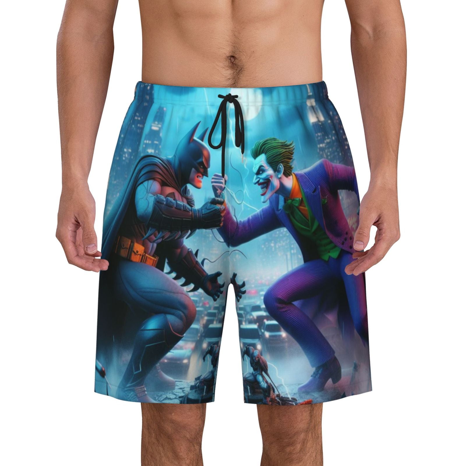 Batman Mens Swim Trunks Quick Dry Board Shorts with Mesh Lining, Hawaii ...