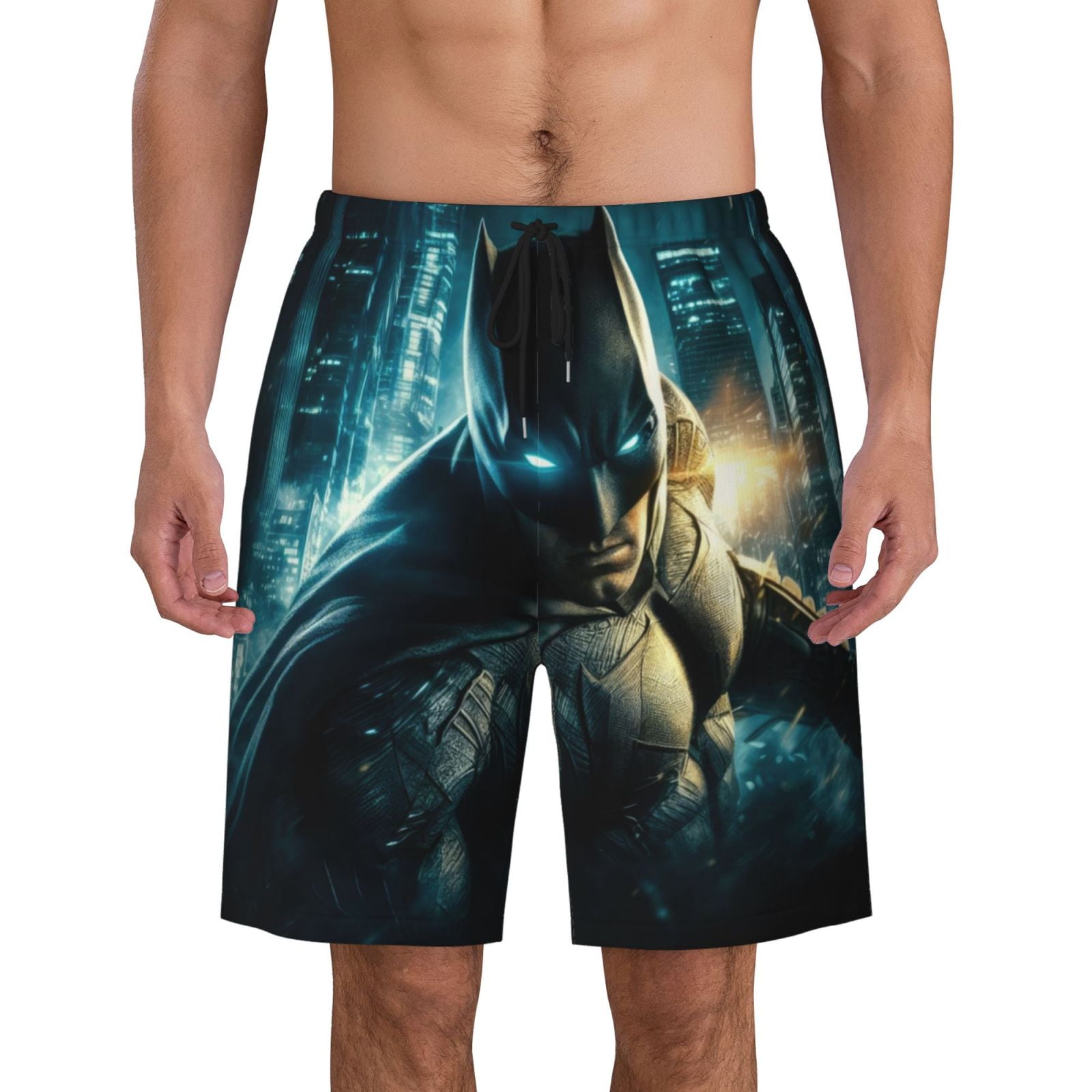 Batman Mens Swim Trunks Quick Dry Board Shorts with Mesh Lining, Hawaii Beach Shorts Swimwear ...