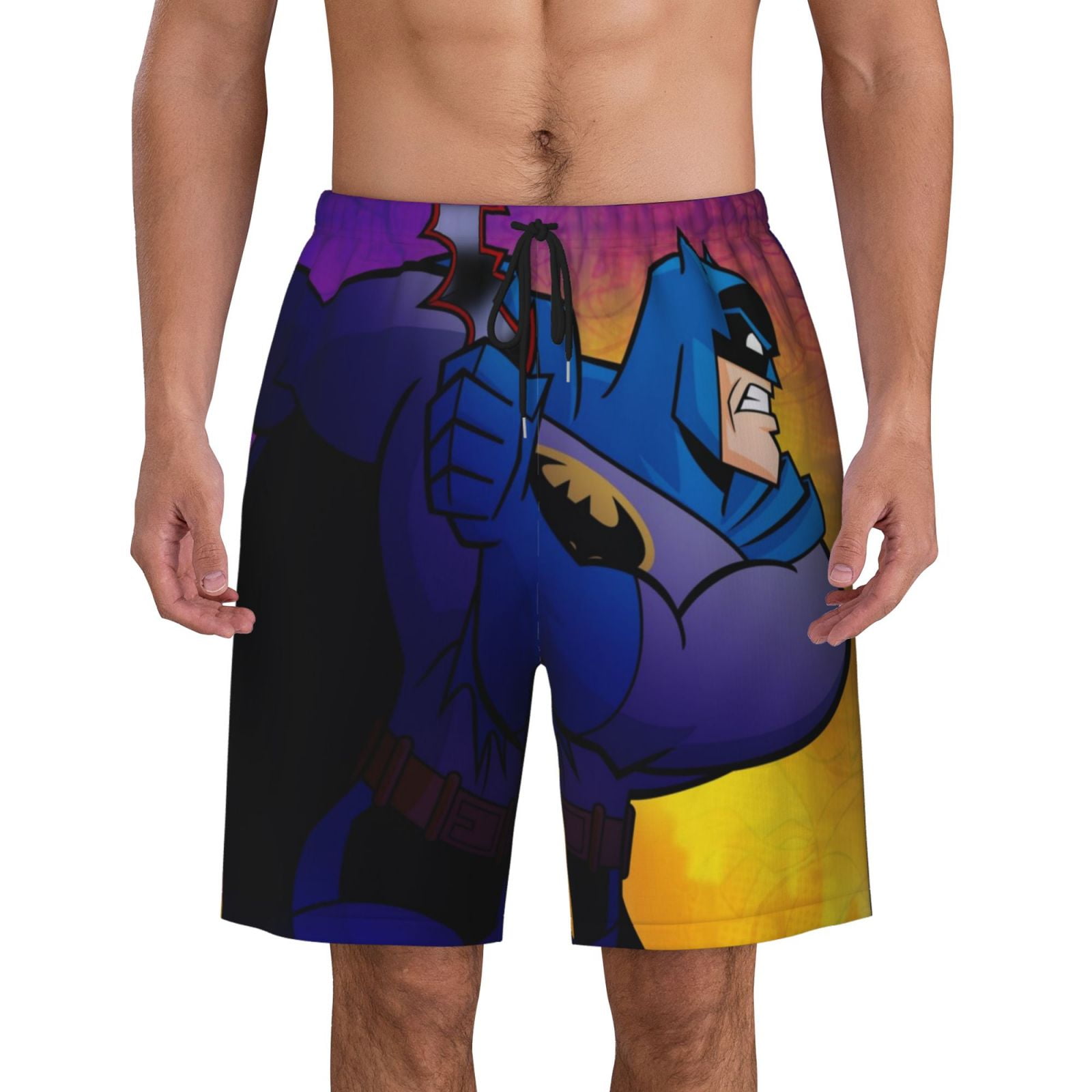 Batman Mens Swim Trunks Quick Dry Board Shorts with Mesh Lining, Hawaii ...