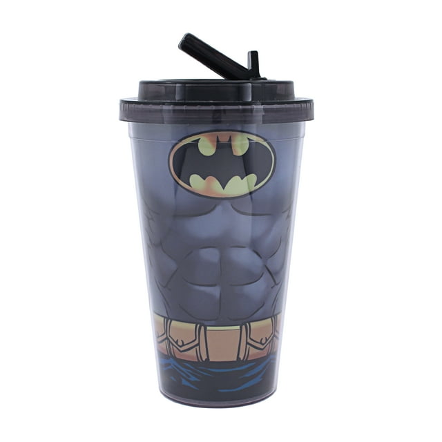 Batman "Muscles" 16oz Plastic Flip Straw Cold Cup - Walmart.com