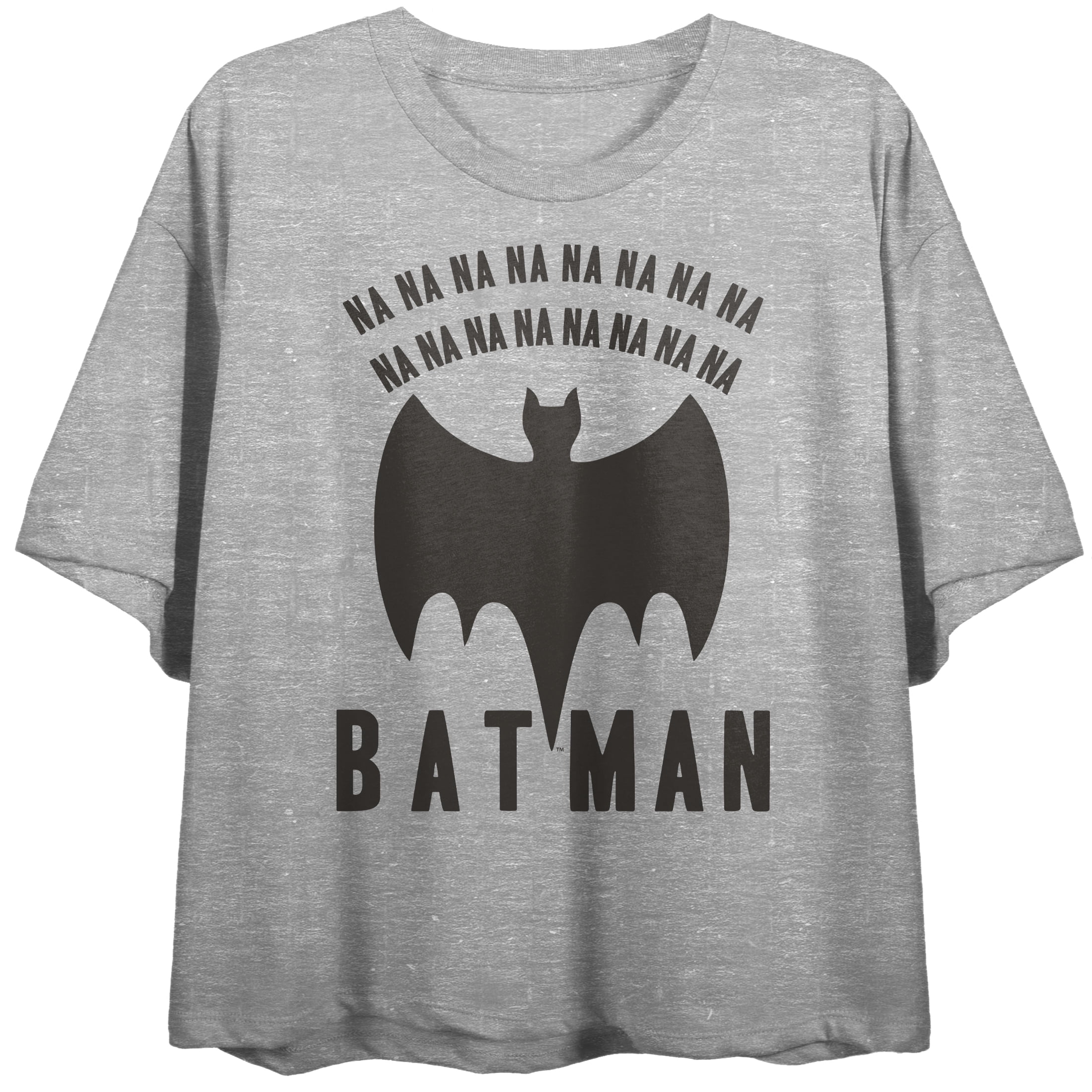 Batman Na Na Na Na Bat Logo Women's Athletic Heather Gray Boyfriend ...